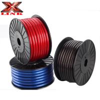 China Soft PVC Jacket Low Voltage Cars 0 2 4 6 8 AWG Gauge Insulation Material PVC Car Audio Subwoofer Amplifier Power Cable for sale