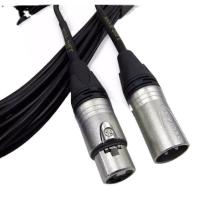 China 100% Copper Super Flexible Instrument Microphone XLR Acoustic Cable With Gold Connector for sale