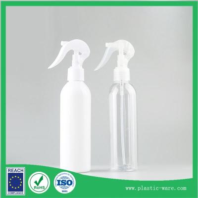China supply 250 ml PET empty trigger spray bottle detergent packing plastic bottles for sale