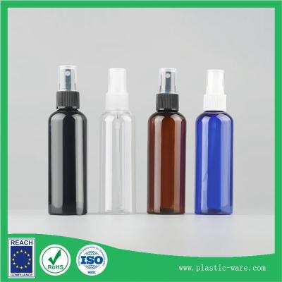 China 100 ml amber cosmetic bottles brown plastic pump bottles black cosmetic bottles for sale
