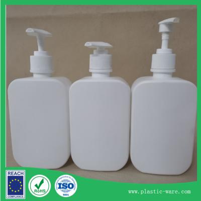 China 500ml shampoo/ lotion bottles with pump in PE material white or clear color for sale