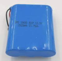 China 18650 Lithium Battery Pack 11.1V 2500mAh with 500 Cycle Life for Detectors and Medical Equipment for sale