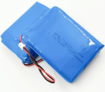 China 704050 7.4V 1800mAh 500times Cycle Life Custom Lithium Polymer Battery Pack for Detective Device for sale