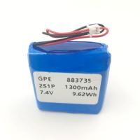 China KC IEC62133 Approved 7.4V 1300mAh Li Polymer Battery Pack for Beauty Devices for sale
