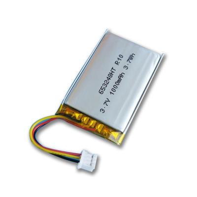China 653248 Model 3.7V 1000mAh Lithium Polymer Battery Rechargeable Battery Pack for GPS and Medical Devices for sale