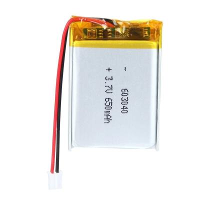 China KC UN38.3 Certified 650mAh 3.7V Lithium Polymer Battery Pack - Rechargeable Lipo Battery for sale
