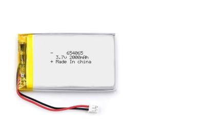 China High Discharge 3.7V 2000mAh Lithium Polymer Battery with 500 Times Cycle Life for Digital Devices for sale