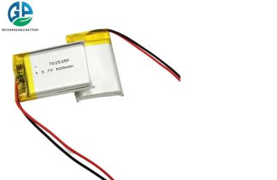 China IEC62133 Approved 3.7V 600mAh Lithium Polymer LiPo Rechargeable Battery for sale