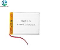 China 7.4V 750mAh Lipo Battery Pack with 500 Times Cycle Life Rechargeable Lithium Polymer Battery for sale