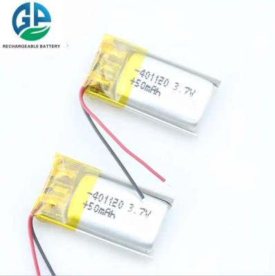 China CB KC Approved 3.7V 50mAh 401120 Polymer Lithium Battery for Headset and Bluetooth Devices for sale