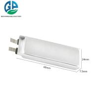 China 3.7V 900mAh Lithium Polymer Battery with Long Cycle Life and Dual IC Protection for sale