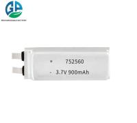 China 3.7V 900mAh Lithium Polymer Battery with Long Cycle Life and Dual IC Protection for sale