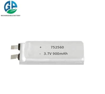 China 3.7V 900mAh Lithium Polymer Battery with Long Cycle Life and Dual IC Protection for sale