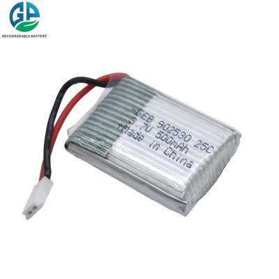 China CE KC Approved 902530 500mAh 25C Lithium Polymer Battery Pack Rechargeable LiPo Battery for sale