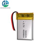 China 3.7V 400mAh 502035 Lithium Polymer Battery Rechargeable Li-Polymer Battery Pack for sale