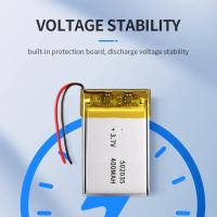 China 3.7V 400mAh 502035 Lithium Polymer Battery Rechargeable Li-Polymer Battery Pack for sale