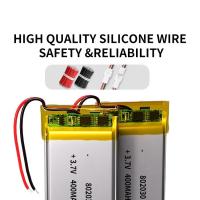 China 3.7V 400mAh 802030 Lithium Polymer Battery Rechargeable LiPo Battery Pack for sale