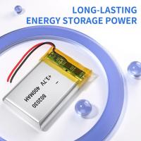 China 3.7V 400mAh 802030 Lithium Polymer Battery Rechargeable LiPo Battery Pack for sale