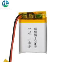China KC Lipo Lithium Polymer Battery Pack 552535 3.7V 400mAh with 500 Times Cycle Life and PCM for sale