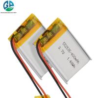 China KC Lipo Lithium Polymer Battery Pack 552535 3.7V 400mAh with 500 Times Cycle Life and PCM for sale