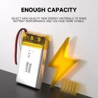 China 3.7V 180mAh KC UN38.3 Certified Lipo Battery Rechargeable Lithium Polymer Battery Pack for sale