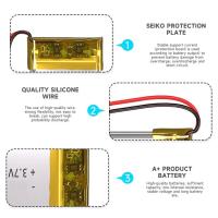 China 3.7V 180mAh KC UN38.3 Certified Lipo Battery Rechargeable Lithium Polymer Battery Pack for sale
