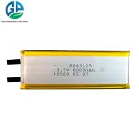 China 6000mAh 3.7V 8043125 Lithium Polymer Battery Pack Rechargeable Lipo Battery with Plug for Digital Products for sale
