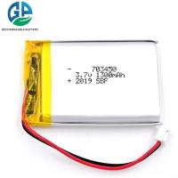 China 703450 3.7V 1300mAh Rechargeable Li Polymer Battery with PCM and Overdischarge Protection for sale