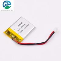 China 3.7V 800mAh Lithium Polymer Battery Pack with 500 Times Cycle Life Rechargeable LiPo Battery for sale