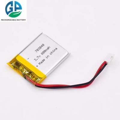 China 3.7V 800mAh Lithium Polymer Battery Pack with 500 Times Cycle Life Rechargeable LiPo Battery for sale