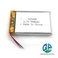 China 323450 Rechargeable Lithium Polymer Battery 550mAh 3.7V KC IEC62133 Approved Lipo Battery Pack for sale