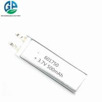 China 601750 3.7V 500mAh Lithium Polymer Battery Rechargeable LiPo Battery for Speakers and Toys for sale