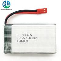 China KC Certified 1800mAh 25C Discharge Rate Li Polymer Battery Pack 3.7V Rechargeable Lipo Battery for sale