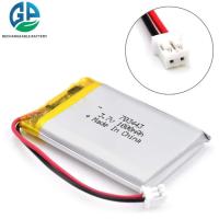 China 703443 Model 3.7V 650mAh Lithium Polymer Battery Pack - Rechargeable LiPo Battery for sale