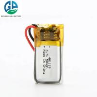 China 401119 Rechargeable Lithium Ion Battery Pack 3.7V 50mAh with 500times Cycle Life Li Ion Polymer Battery for sale