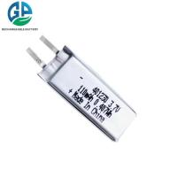 China 3.7V 100mAh Slim Lipo Battery with 500 Times Cycle Life for Beauty Devices for sale