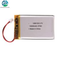 China 1265135 3.7V 10000mAh Li Polymer Battery Rechargeable 3.7v for sale