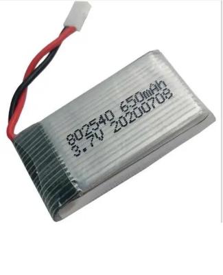 China Rechargeable 650mAh Lipo Battery Pack 25C Discharge Rate KC IEC62133 Approved Lithium Polymer Battery for sale