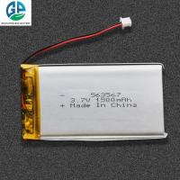 China 563567 Model 3.7V 1500mAh Rechargeable Li Polymer Battery Lipo Battery Pack for sale