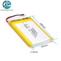 China KC Certified 755068 Model 3000mAh Lithium Polymer Battery Rechargeable Battery Pack for sale