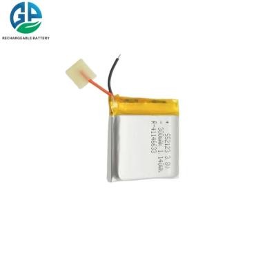 China 552123 3.7V 300mAh Lithium Polymer Battery with 500 Times Cycle Life for Toys and Electronics for sale