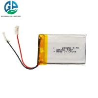China Thin Li Polymer Batteries 233350 3.7v 310mAh 2mm Thickness Lipo Battery Pack for sale