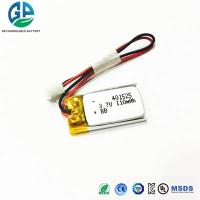 China 401525 Rechargeable Battery Pack 110mAh 3.7V KC IEC62133 Approved Lipo Lithium Polymer Battery for sale