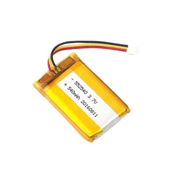 China Oem 552540 Rechargeable Li Ion Battery 3.7v 540mah Fcc Cb Ce Kc for sale