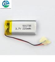 China Oem Rechargeable Li Polymer Battery Pack 501735 3.7v 220mah for sale