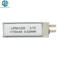 China 3.7V 170mAh Lithium Polymer Battery with 500 Times Cycle Life Rechargeable Battery Pack for sale