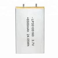 China Rechargeable Lp35105160 Lithium Polymer Battery Pack 6500mah 3.7v for sale
