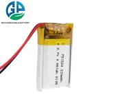 China 3.7v 230mah Li Polymer Rechargeable Battery 751524 for sale