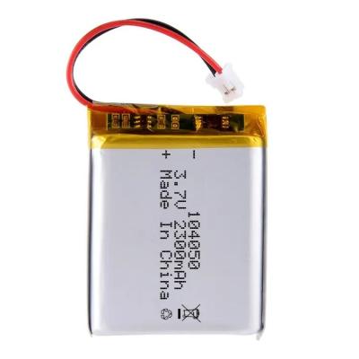 China 104050 3.7V 2300mAh Lithium Polymer Battery with 500times Cycle Life Rechargeable LiPo Battery for sale