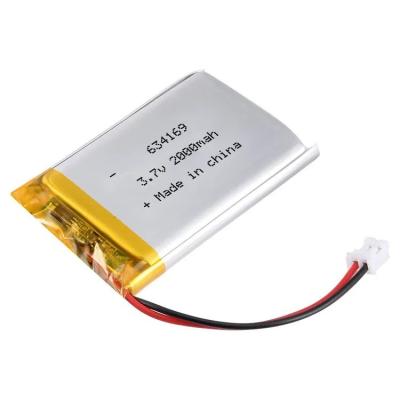 China 634169 Lithium Polymer 3.7 V Battery 2000mah Power Storage Bank for sale